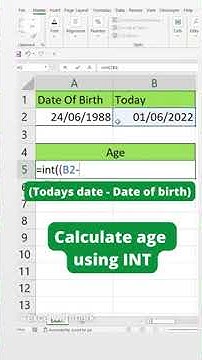 calculate age using INT - YouTube