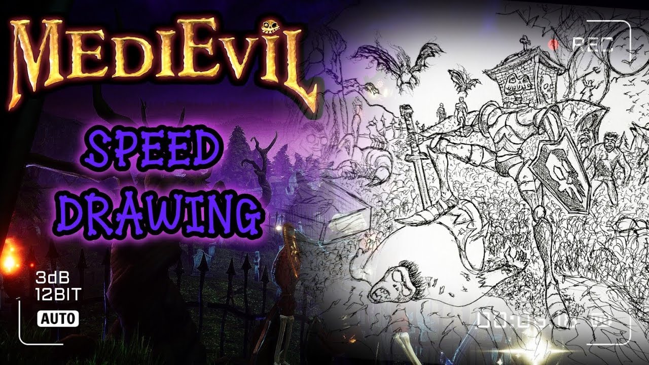 Ho disegnato SIR DANIEL FORTESQUE! 🛡️🗡️- Medievil Speed Drawing ITA ...