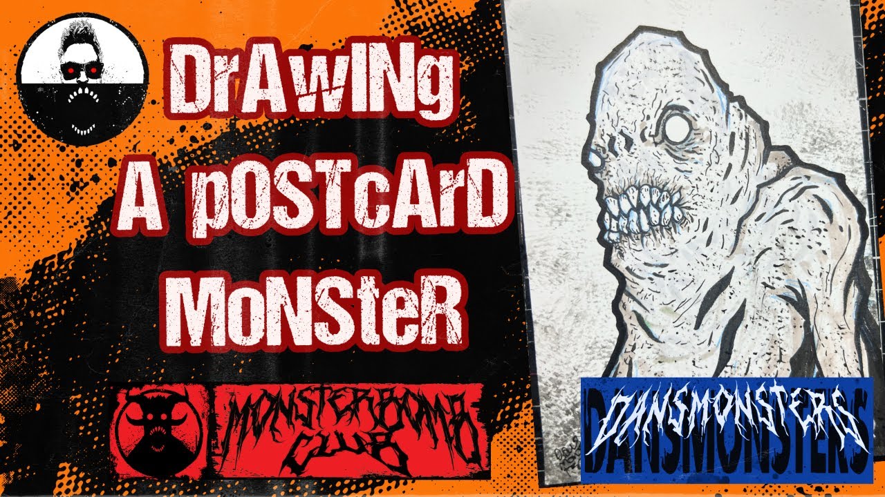 Lets Draw Some MONSTERS! Postcard size Monster portraits! - YouTube