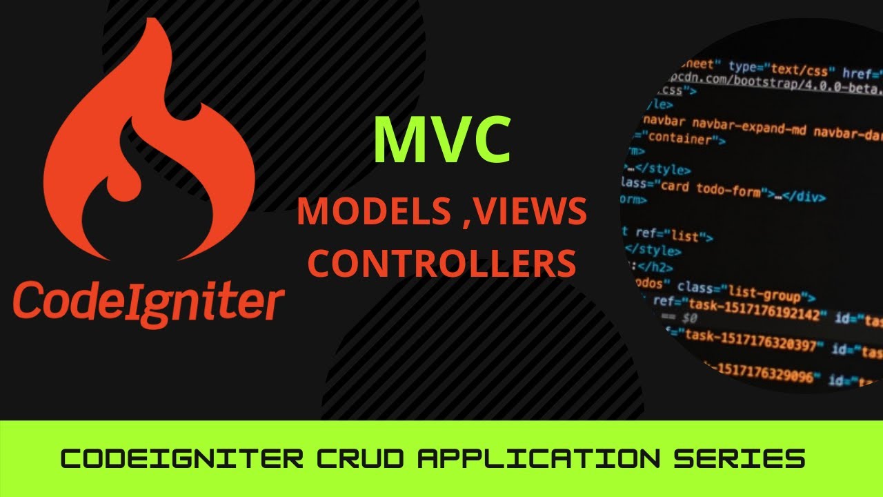 Simple Codeigniter Crud Application In Hindi Mvc Models Views Controllers Youtube