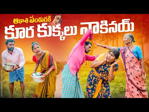 ఆకాశి పండుగకి కూర కుక్కలు నాకినయ్||పండుగ రోజు ఎమ్ అయినది🥲||my village comedy||dhoom dhaam channel