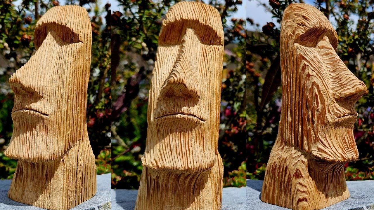 How to Carve an Easter Island Head for beginners - Dremel carving - YouTube
