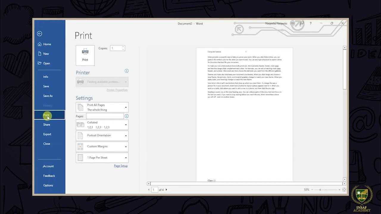 Starting to Use Word Processor ( Part 02 ) | 11TH COMPUTER SCIENCE | CHP 08 | LECTURE NO 9 - YouTube