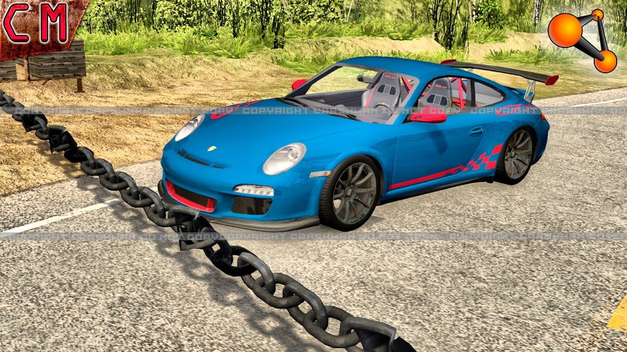 Big Chain VS Cars who will win, who will loose BeamNG Drive - YouTube