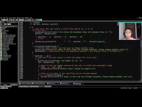 Airline seat reservation system using java - YouTube