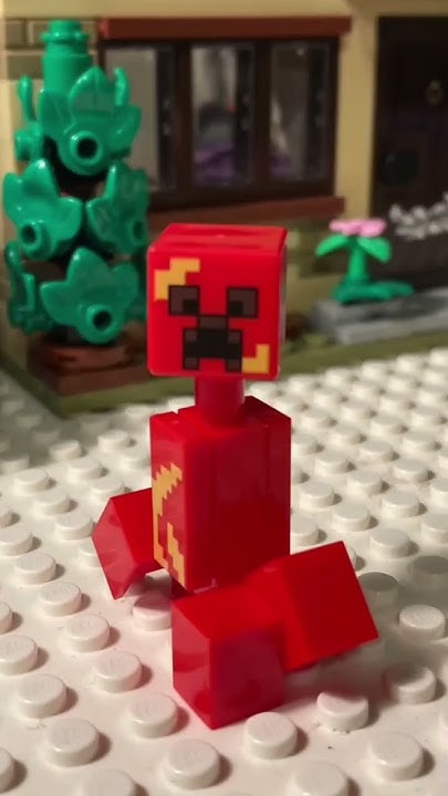 Lego Minecraft Red Creeper Speed Build Shorts Lego Youtube