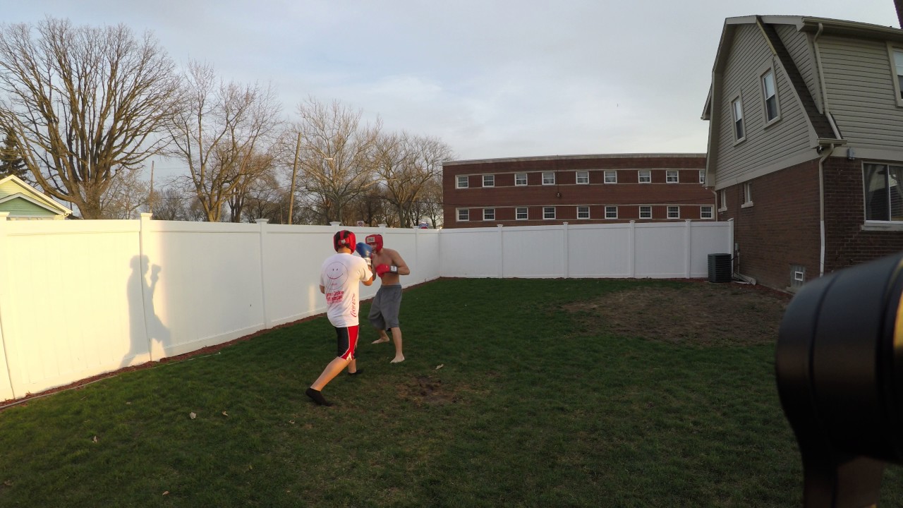 My kids Jordan and jon backyard boxing for 9:17 - YouTube