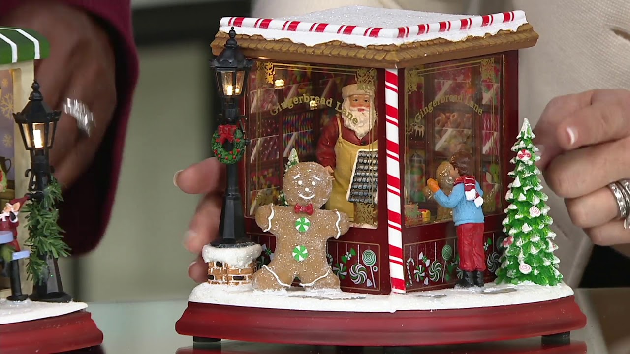 Illuminated Holiday Corner Store by Valerie on QVC - YouTube
