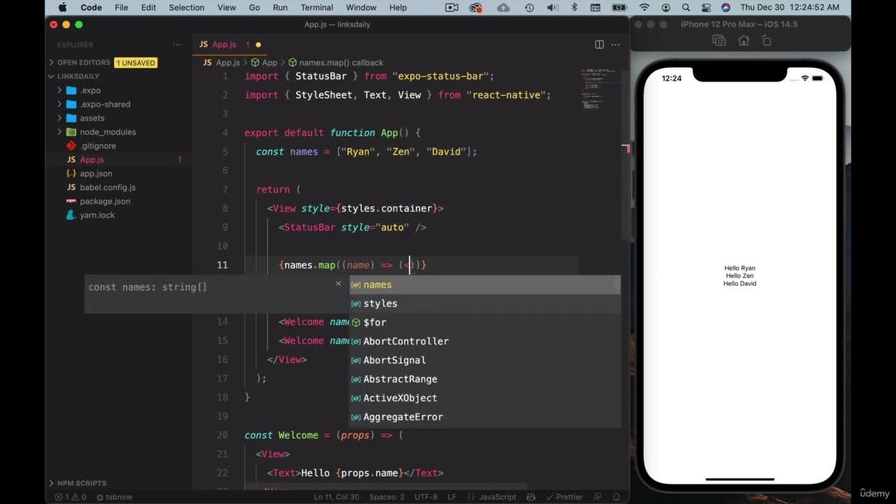 Components props and destructuring || React Native beginner tutorial ...