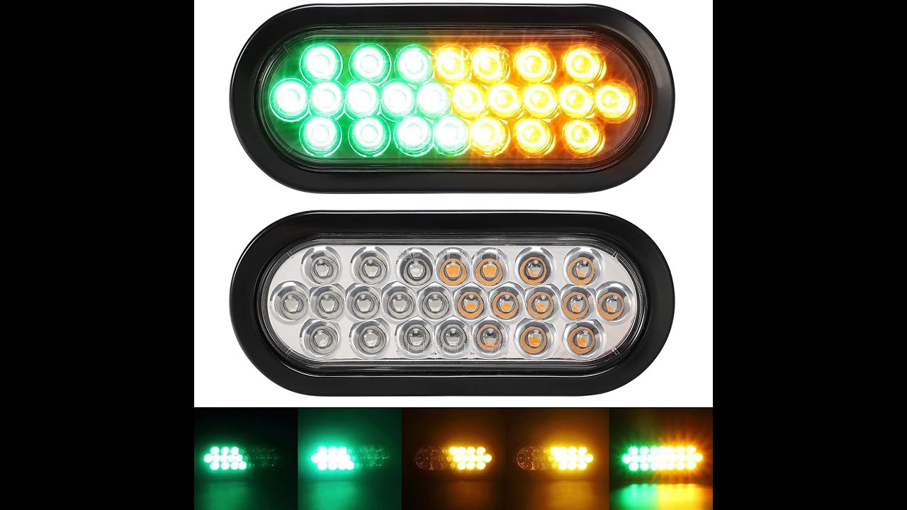 Partsam 6.5 Inch Oval Strobe Lights for Trucks /towing/ trailers/ tractors - YouTube