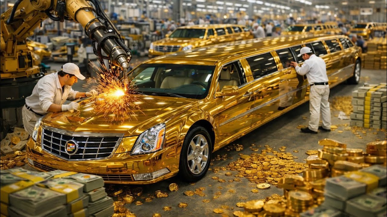 Inside the $1,000,000 Gold Cadillac Limousine Factory: Building a Solid ...
