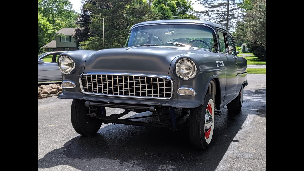 Taking the 55 Chevy Gasser to a car show / The Sticks Reunion - YouTube