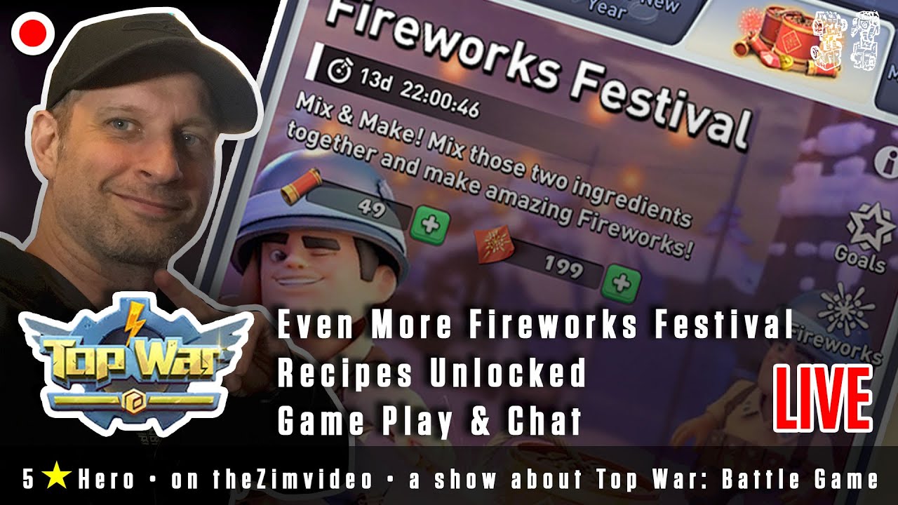 Top War - LIVE - Even More Firework Recipes, Game Play & Chat - YouTube
