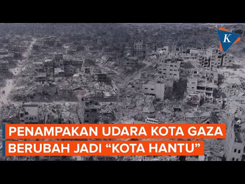 Penampakan Udara Gaza yang Kini Jadi “Kota Hantu” Dampak Perang Israel-Hamas
