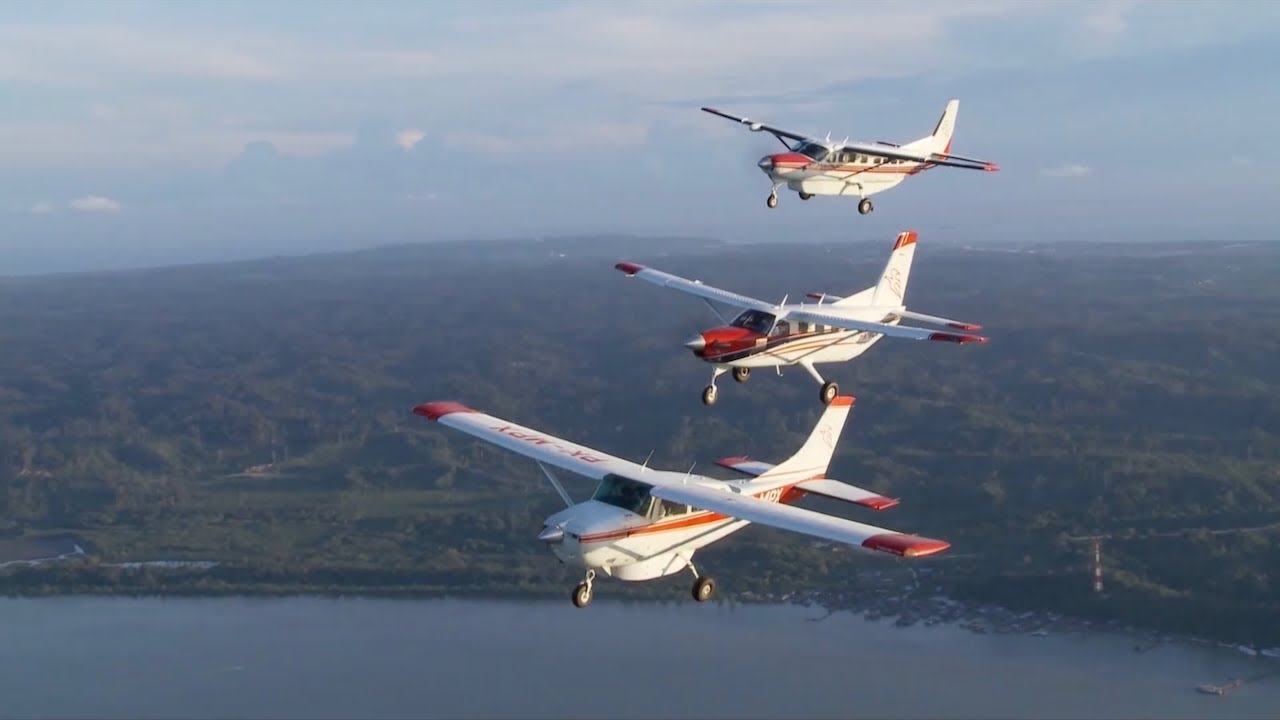 Every 5 minutes a MAF plane takes off or lands - YouTube