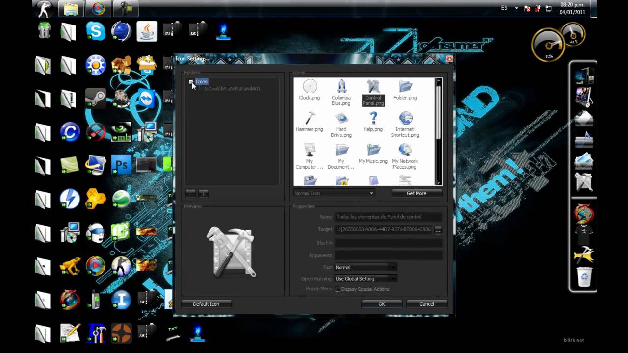 como instalar las barras rocketdock y Objectdock Plus y como mover la barra de tareas - YouTube