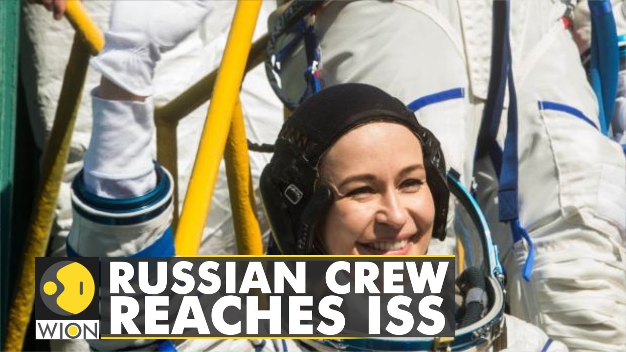 Russian crew reaches International Space Station (ISS) to film the ...