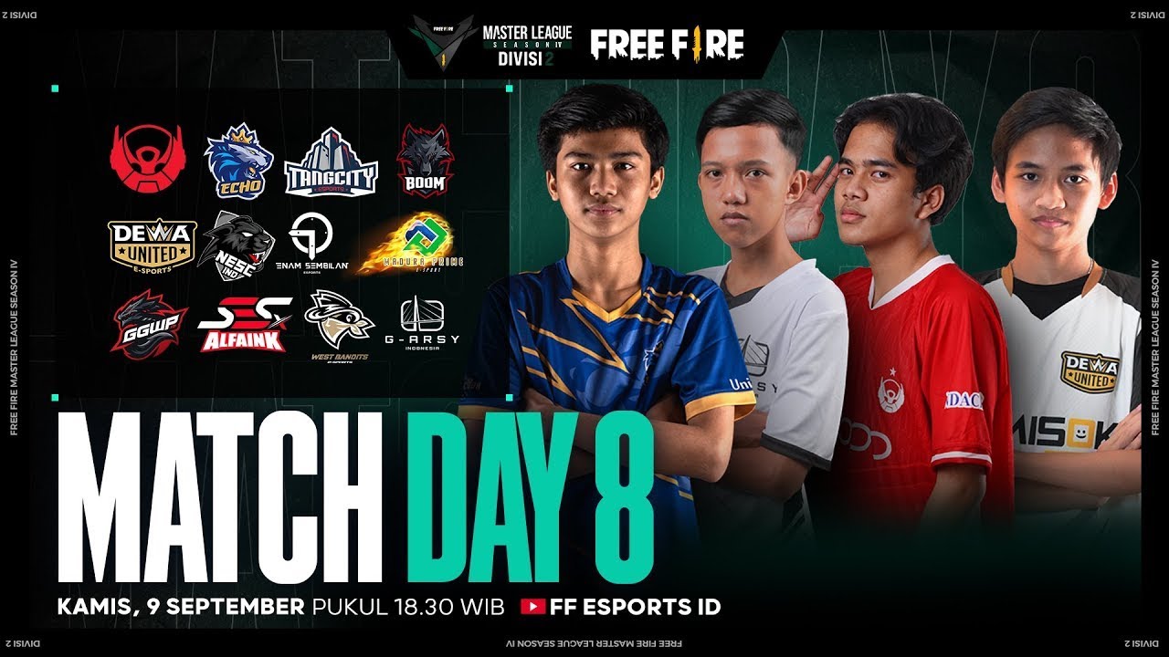 [2021] Free Fire Master League Season IV Divisi 2 - Match Day 8 - YouTube