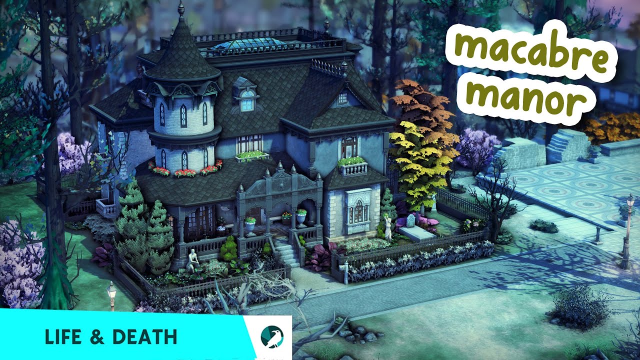 Macabre Manor 🖤 || The Sims 4: Life & Death Speed Build - YouTube