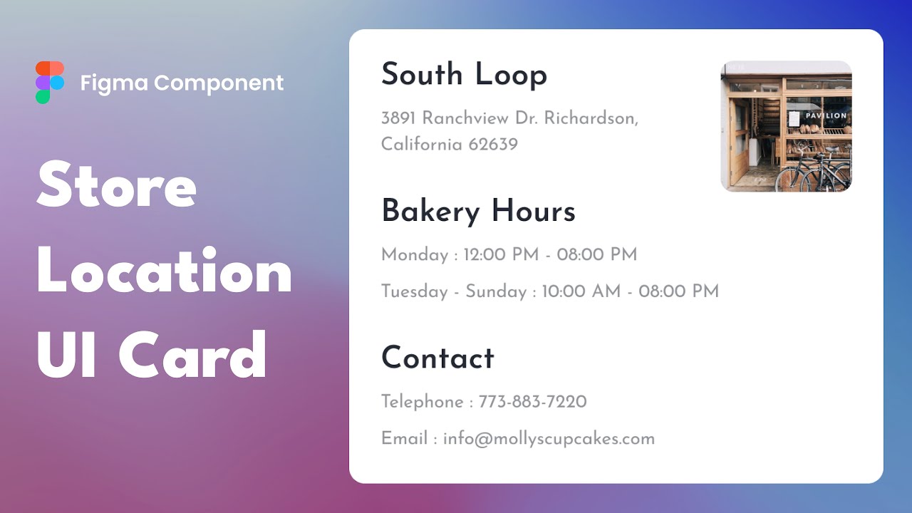 Store Location Card | UI Design | Figma tutorial for Beginners - YouTube