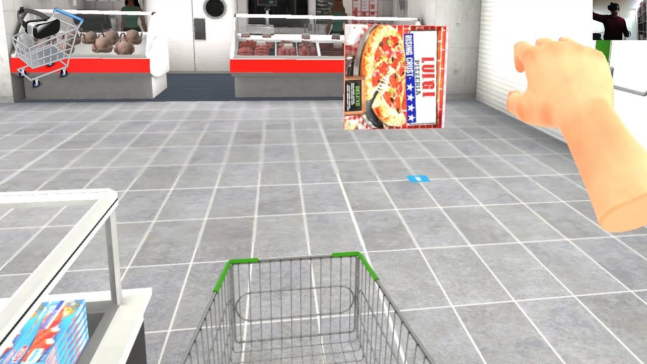 Virtual Reality Supermarket VR Interior colden and frozen foods Oculus ...