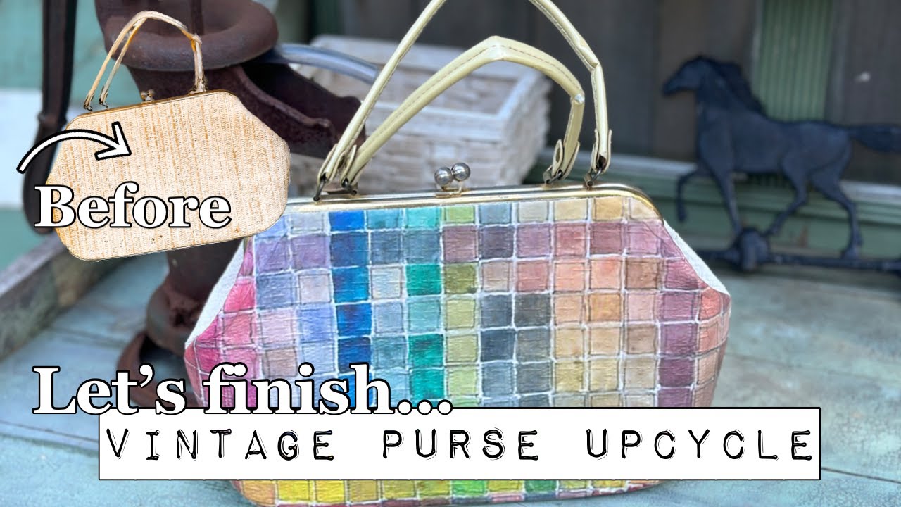 Let's finish the Vintage Purse Upcycle - YouTube