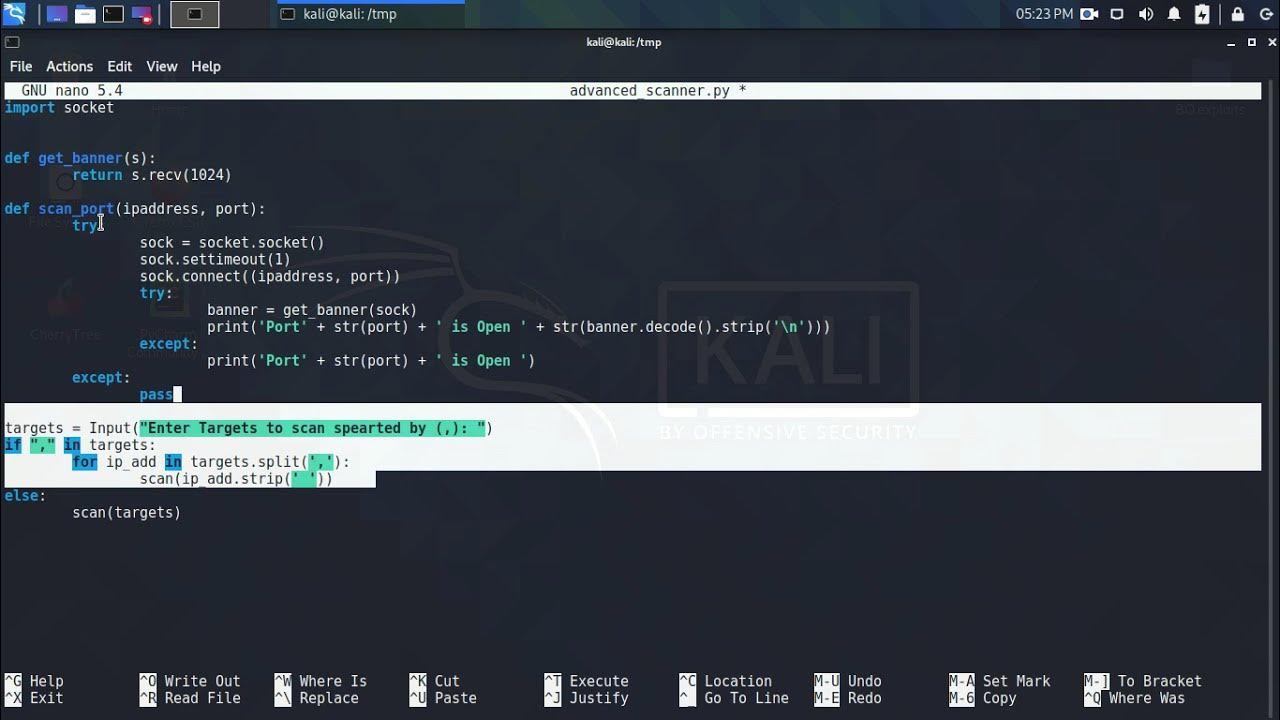EP6 PT3 - Building a Python PortScanner || Hacking Tools || Offensive ...