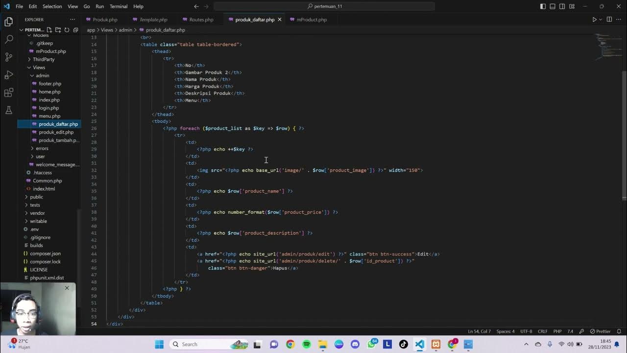 Create, Insert dan Delete Data dengan Model Codeigniter 4Assignment - YouTube