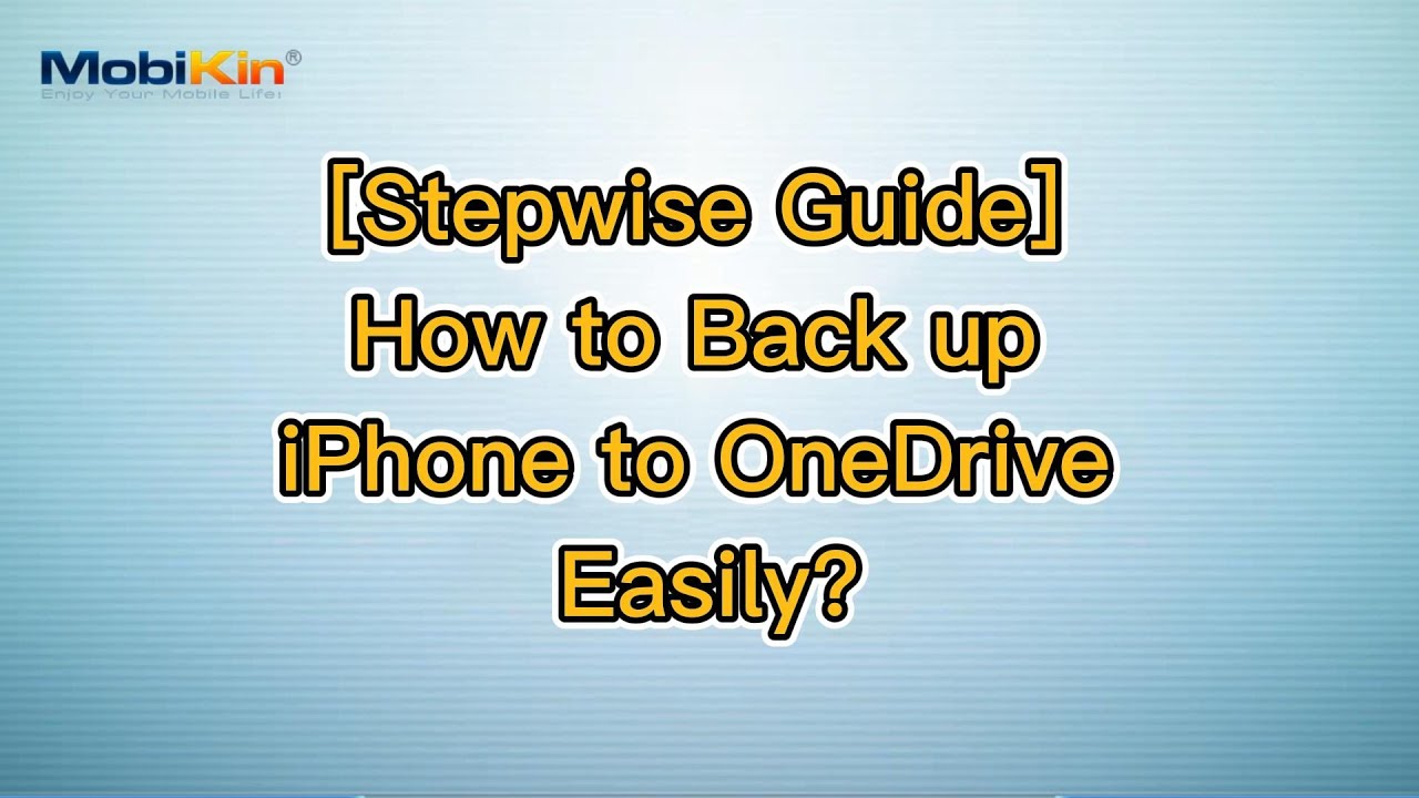 [Stepwise Guide] How to Back up iPhone to OneDrive Easily? - YouTube