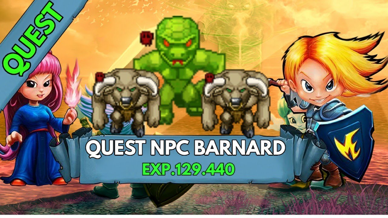 TibiaME - Daily Quest NPC Barnard Exp.129.440 - YouTube