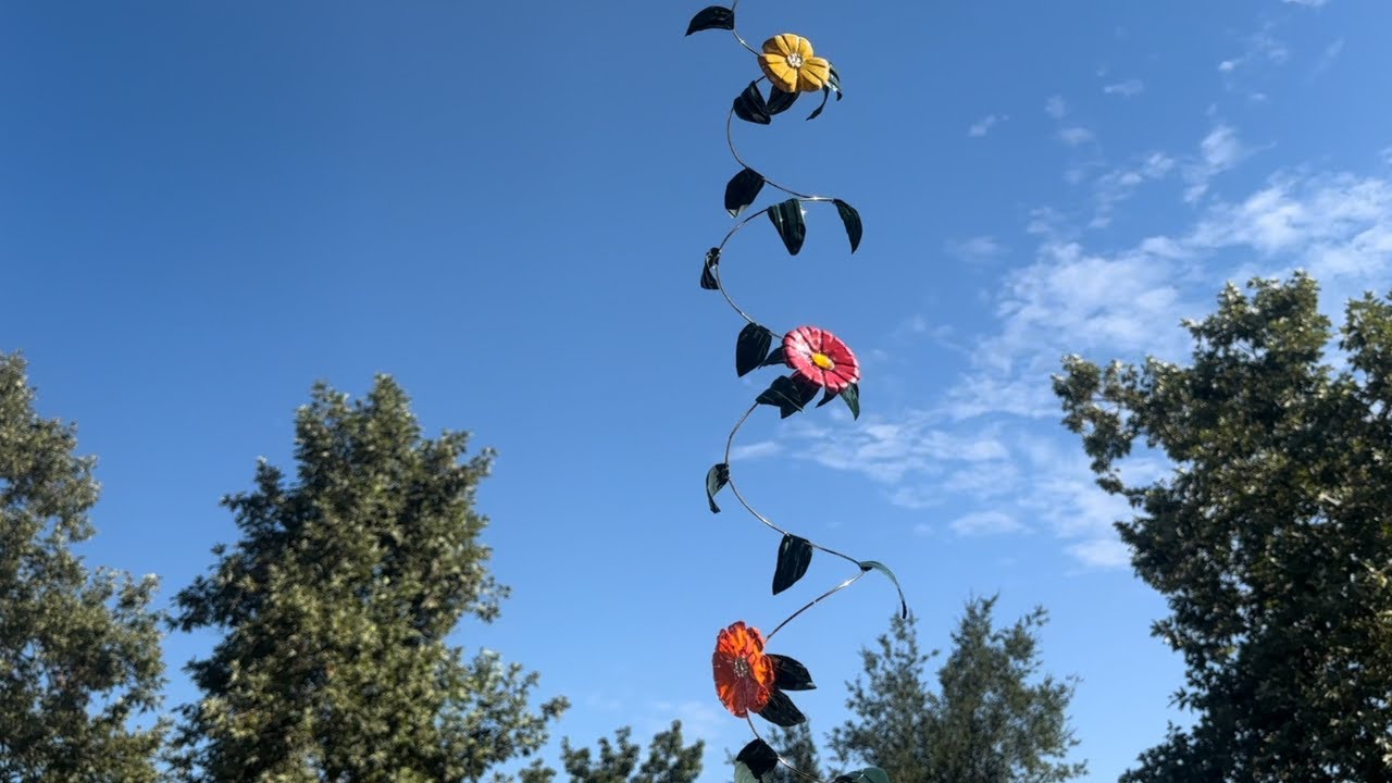 Create A Stunning Wind Spinner From Recycled Water Bottles! - YouTube