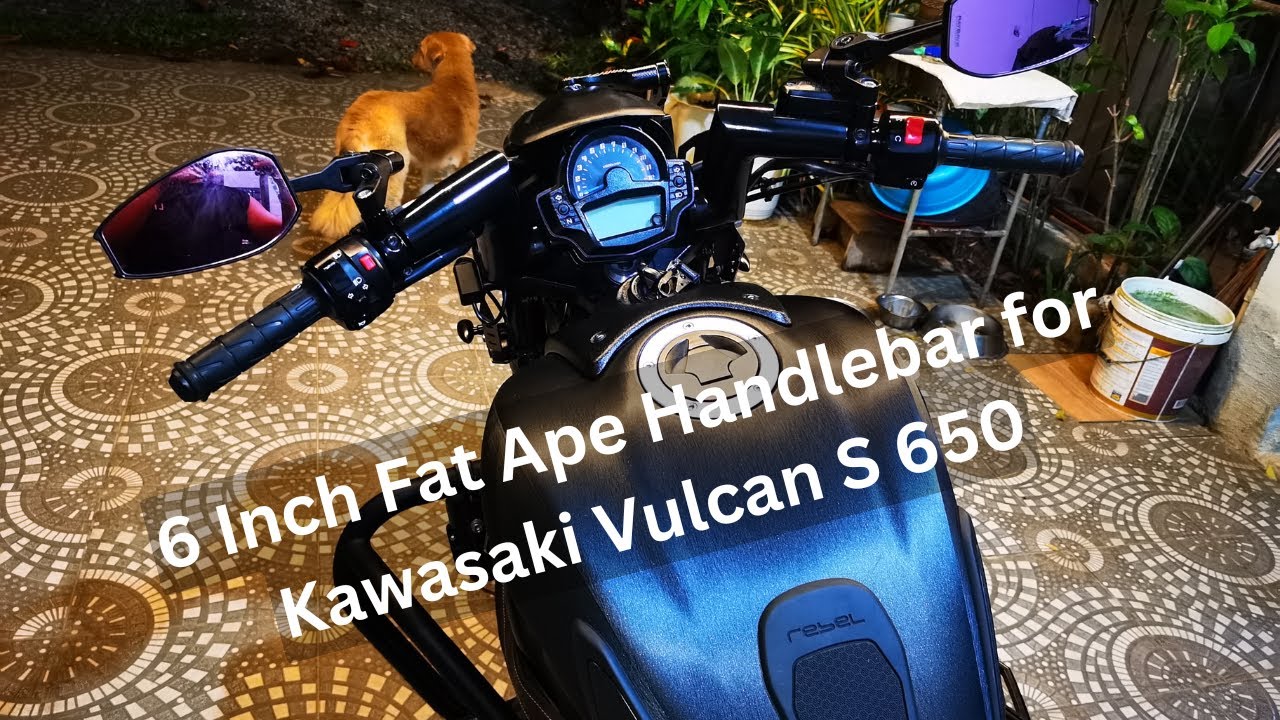6 Inch Fat Ape Handlebar for Kawasaki Vulcan S 650 - YouTube