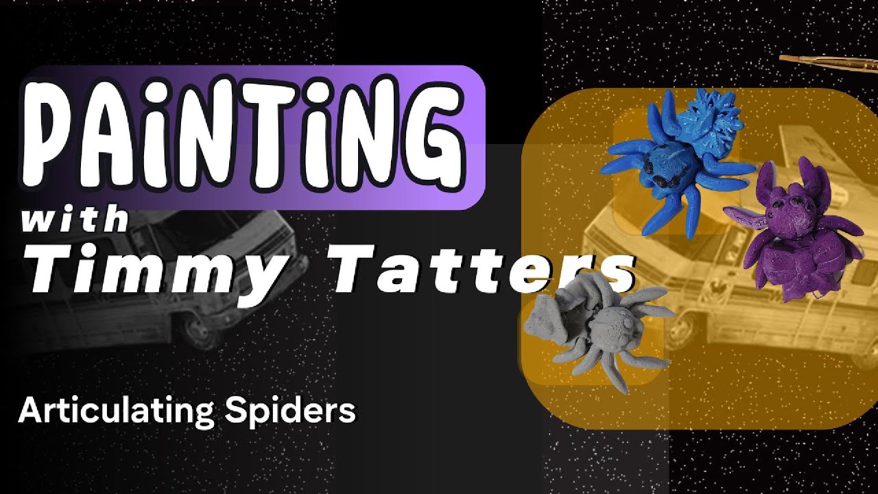 Painting the Snowflake Spider – Articulating 3D Print - YouTube