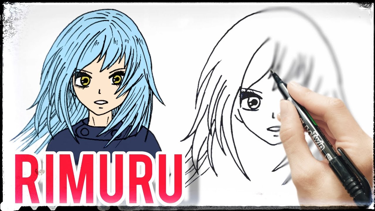 How to draw Rimuru Tempest anime - YouTube