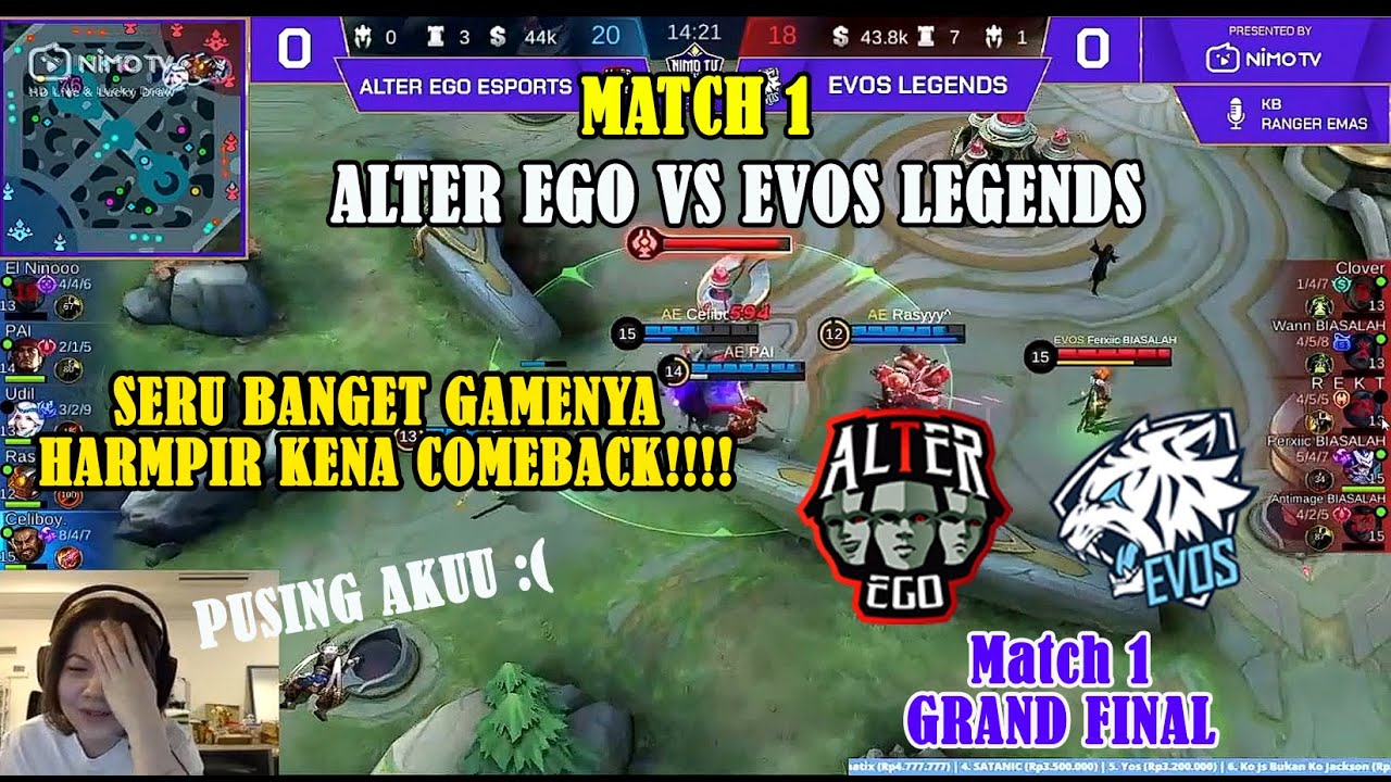 Seru banget game nya !!! EVOS FUNI REACT GRAND FINAL NMA || EVOS ...
