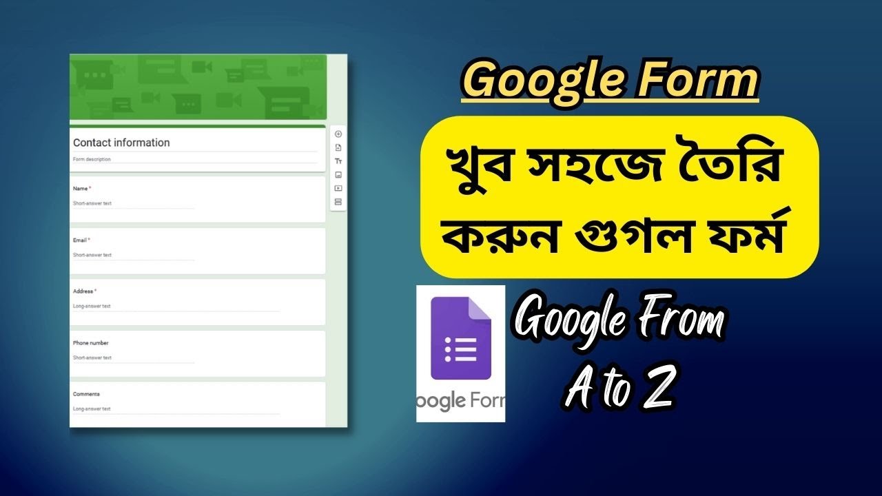 Google Forms Full Tutorial 2023 in Bangla | গুগল ফর্ম !Freelancer Minhaj - YouTube