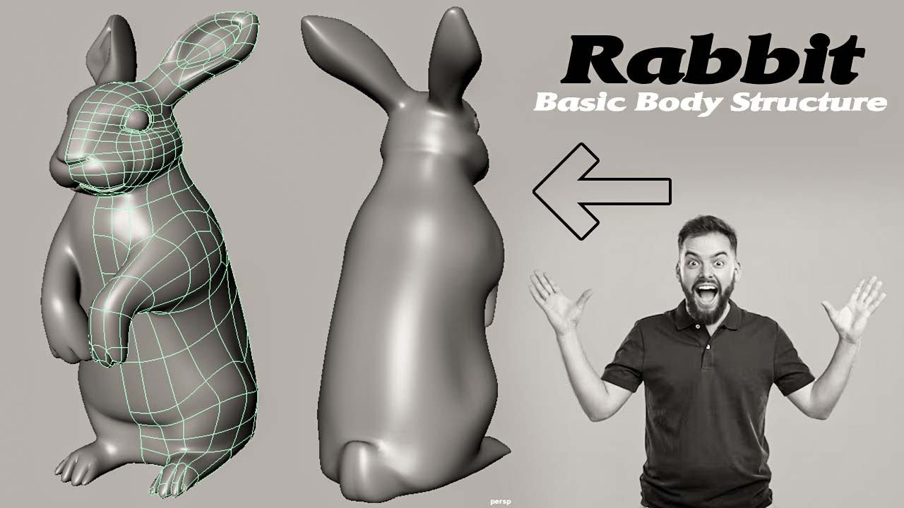 Maya Tutorial: Creating a Basic Body Rabbit Model from Scratch - YouTube