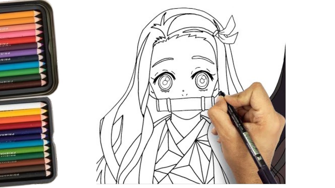 Nezuko Drawing step by step || Nezuko drawing easy step by step - YouTube