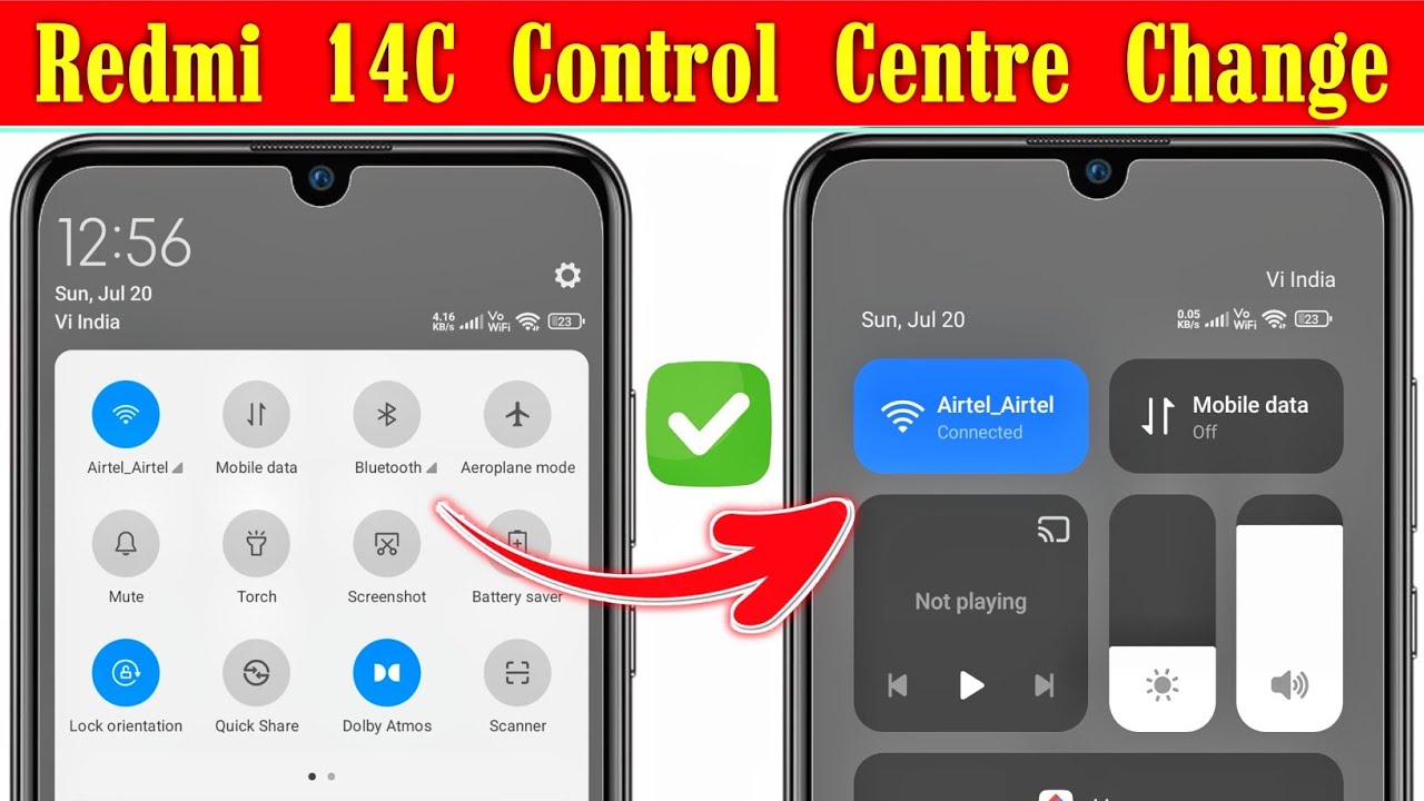 redmi 14c control center | how to change control center on redmi 14c ...