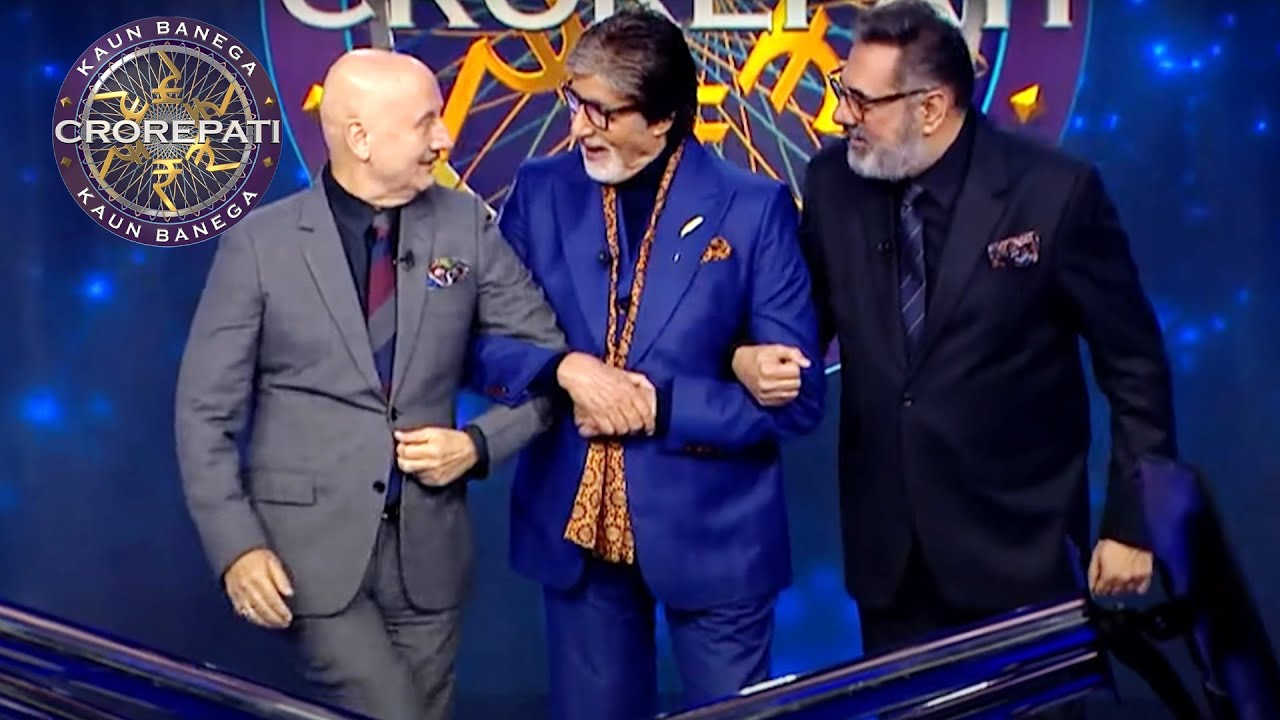 KBC | Big B ने KBC के मंच पर अपने दोस्तों के साथ दर्शकों को दिखाया अपना ...
