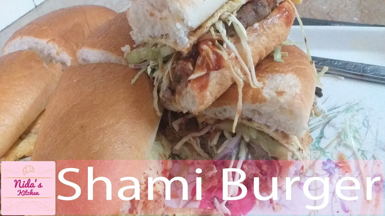 Anda Shami Burger Recipe - Shami Burger Food Street Recipe-by Nida's ...
