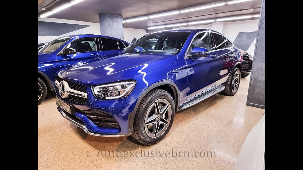 Mercedes GLC 300e 4M Coupè | AMG | Híbrido Azul Brillante | 4K - YouTube