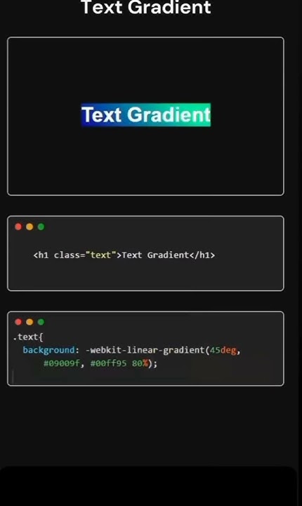 text Gradient #python #css3 #html5 #1million #programming #dz - YouTube