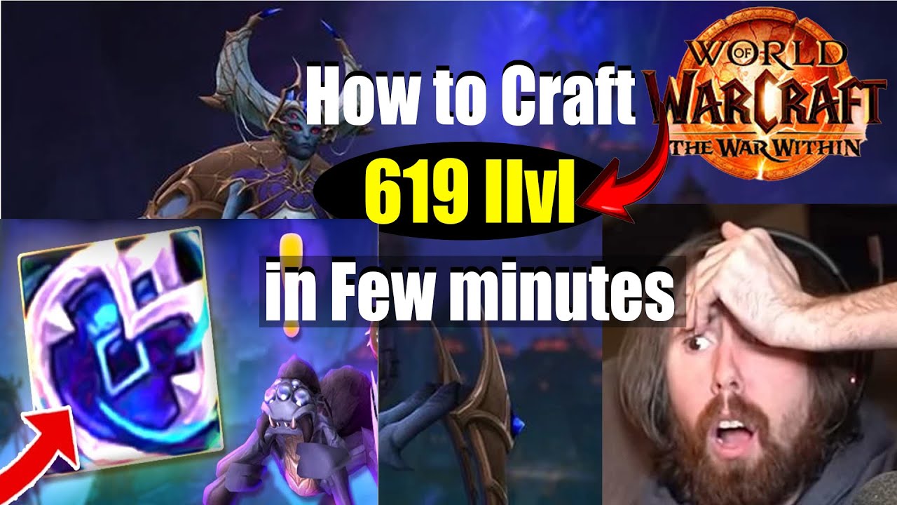 How to craft a 619 Ilvl Gear without spending Your own Runes!!! WoW War ...