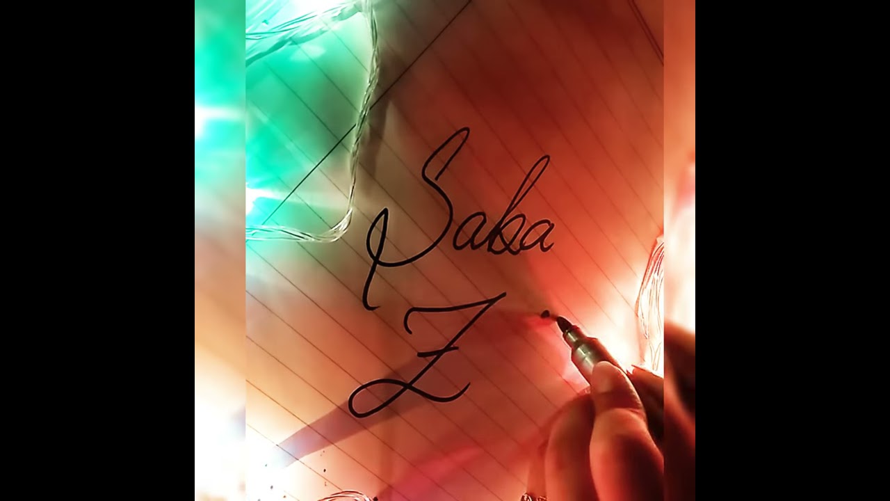 "SABA" colorful name calligraphy 🖍️.. - YouTube