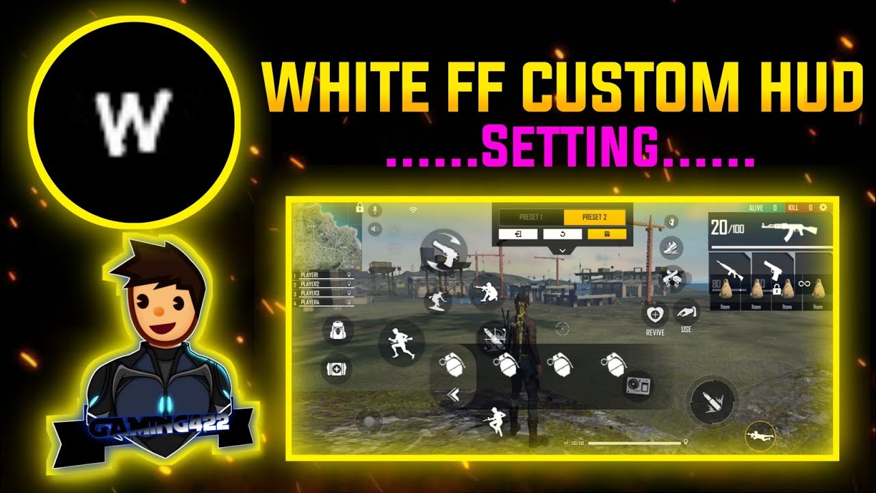 @WhiteFF Custom HUD || Best Custom Hud Settings In Free Fire || 3 ...