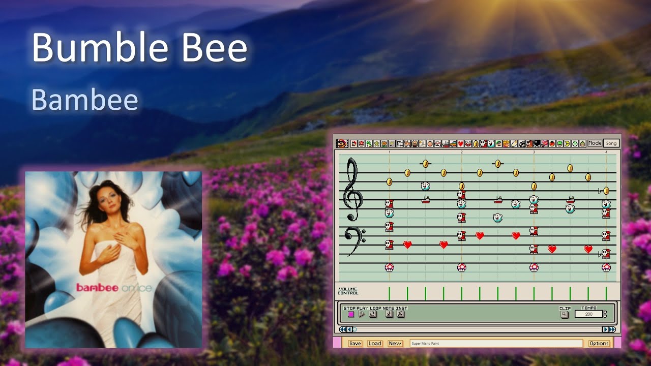 Bumble Bee | Bambee | Super Mario Paint Cover [Default Soundfont] - YouTube
