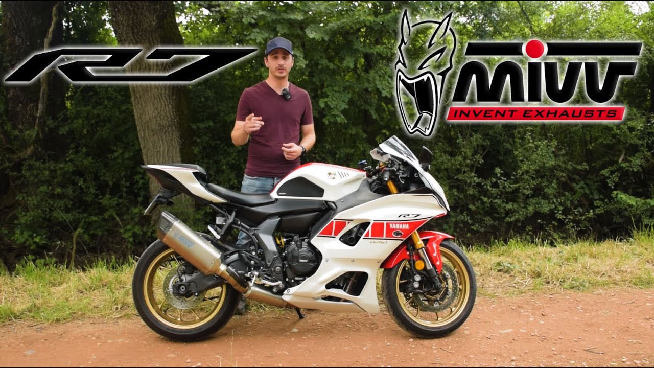 Yamaha R7 2023 Mivv exhaust - YouTube