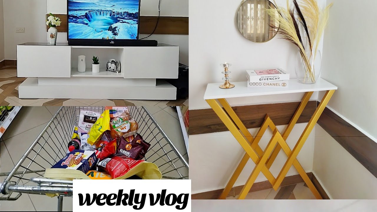 WEEKLY VLOG.living room update.New console table 😀Decor.Grocery ...
