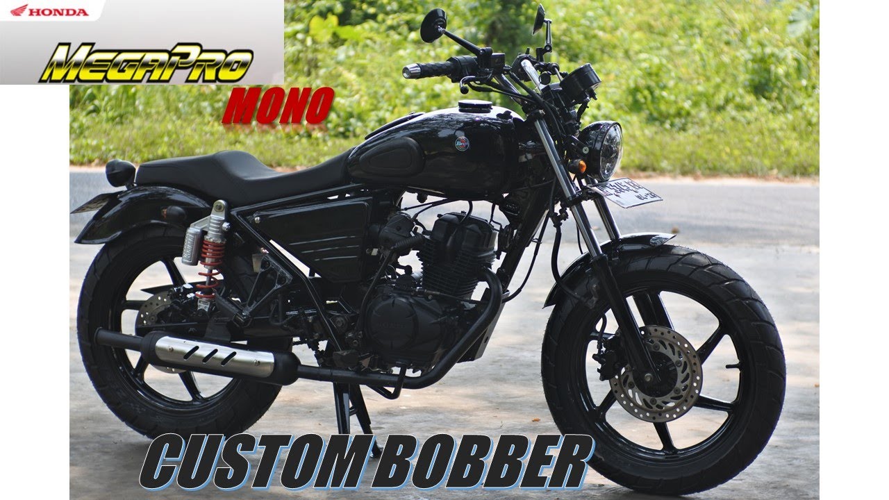HONDA MEGAPRO MONO CUSTOM BOBER - YouTube